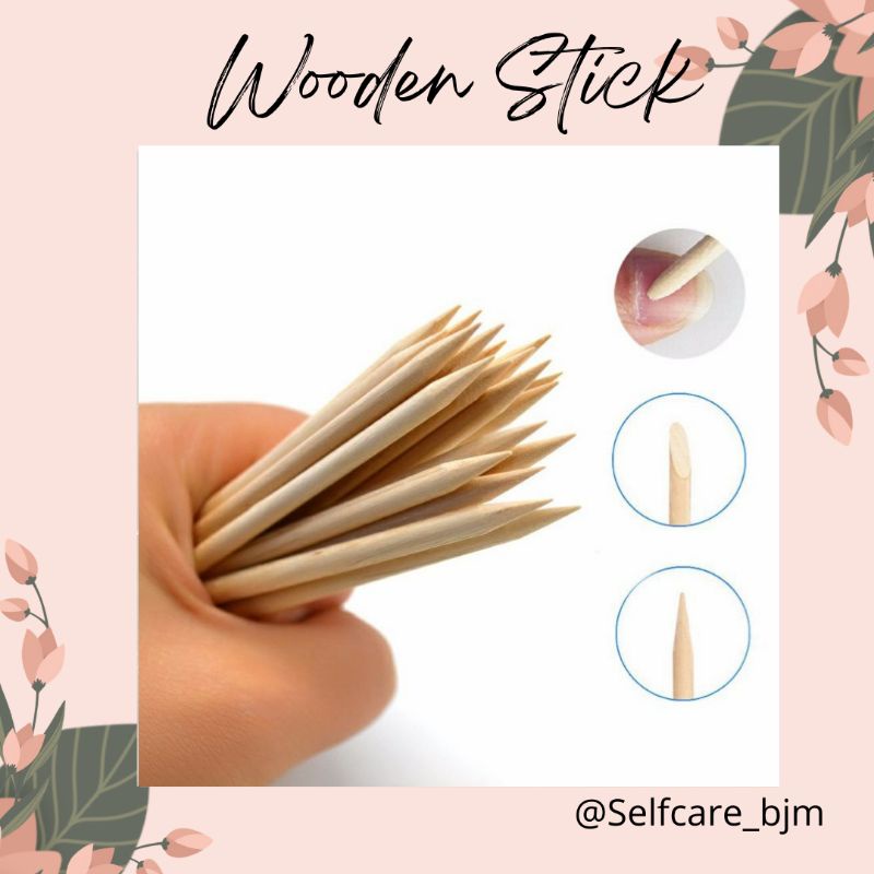 Jual Wooden Stick Kuku/Kutikula Kayu untuk Kuku/Cuticle Pusher 1 Pcs ...