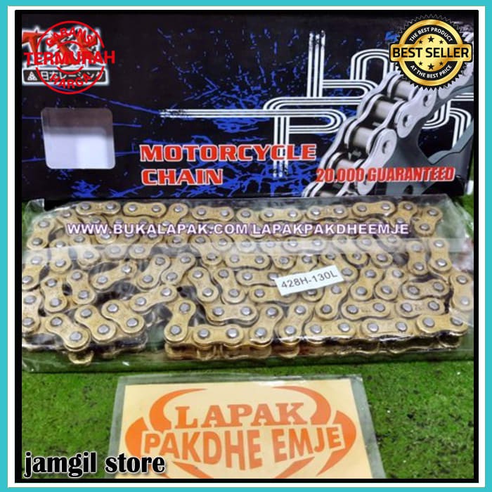 Jual RANTAI 428 130 TSK ORIGINAL GOLD RANTE 428 H 130 L HEAVYDUTY 428H 130L TSK GOLD CHAIN JAPAN ...