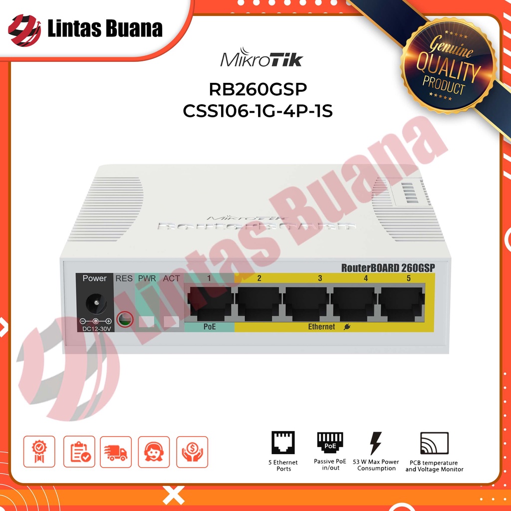 Jual Mikrotik RB260GSP / CSS106-1G-4P-1S | Shopee Indonesia