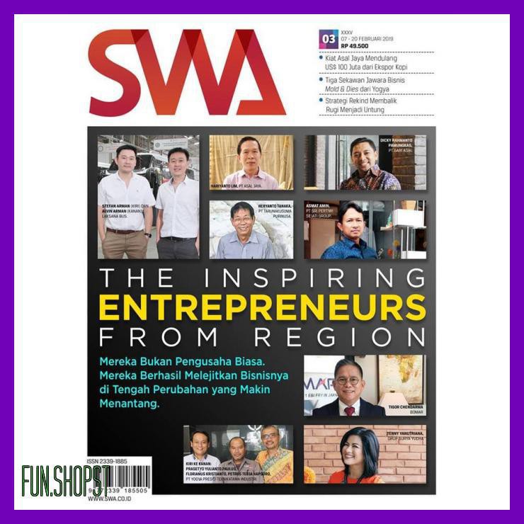 Jual MAJALAH SWA EDISI 03/2019 THE INSPIRATION ENTREPRENEURS FROM REGION | Shopee Indonesia