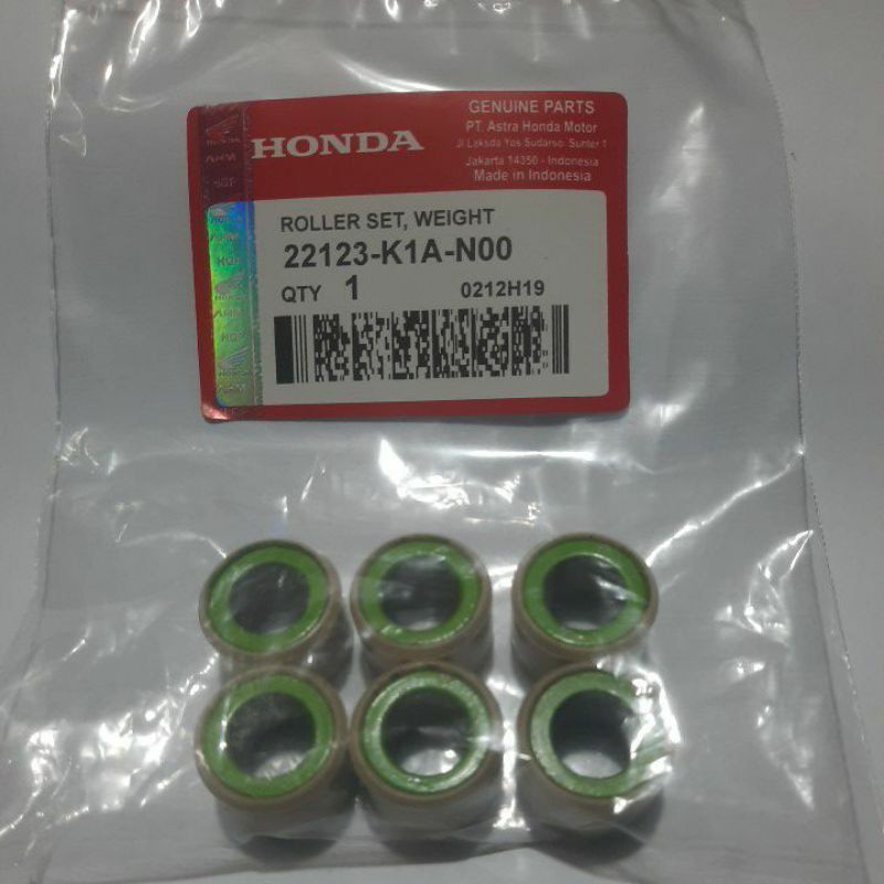 Jual 22123-K1A-N00 Roller CVT Genio Beat LED ECO Street K1A Scoopy eSP K2F original | Shopee ...