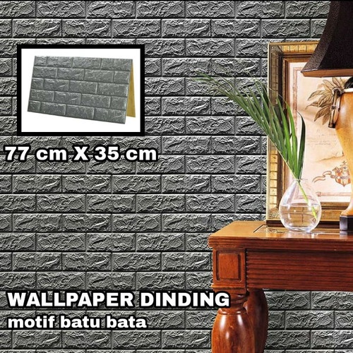 Jual Wallpaper Dinding 3D / Sticker Dinding Brickfoam Motif Batu Bata ...