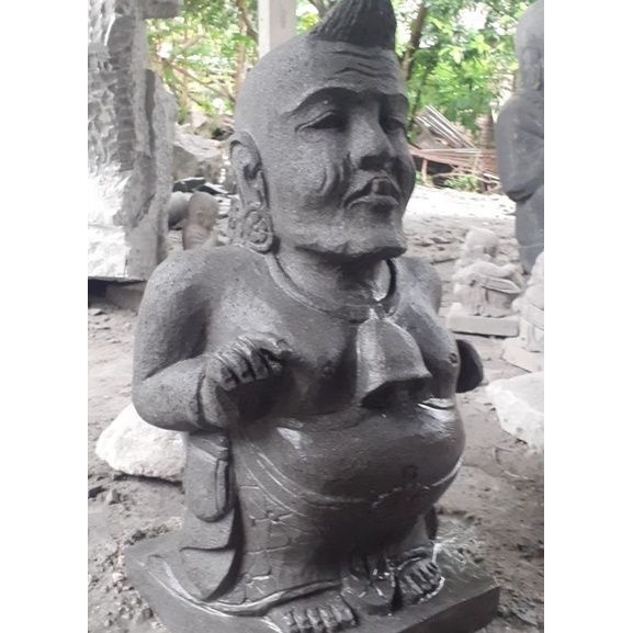 Jual PATUNG SEMAR 60CM BAHAN BATU ALAM ANDESIT WARNA HITAM TERMURAH ...