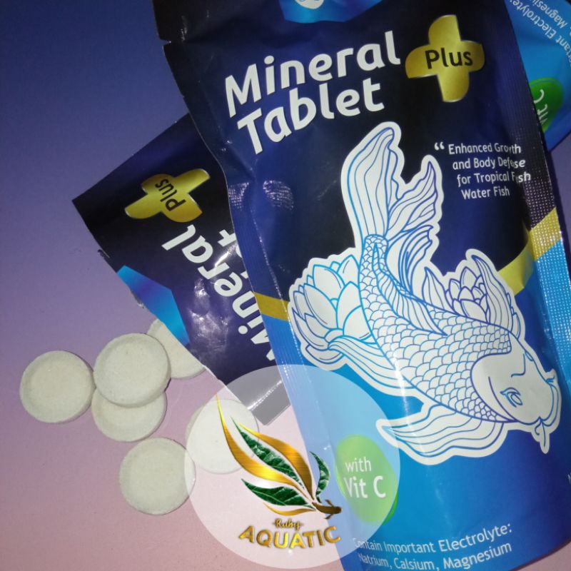 Jual [1 tablet] mineral tablet plus untuk ikan air tawar ikan cupang ...