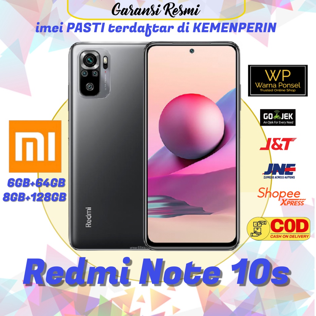 Jual Xiaomi Redmi Note 10s NFC Ram 6GB+64GB - 8GB+128GB Garansi Resmi | Shopee Indonesia