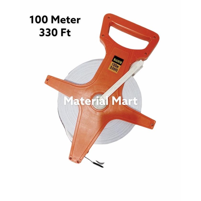 Jual Meteran Tancap 100M | Meteran Fiber 100 Meter | Alat Ukur Roll 100 ...
