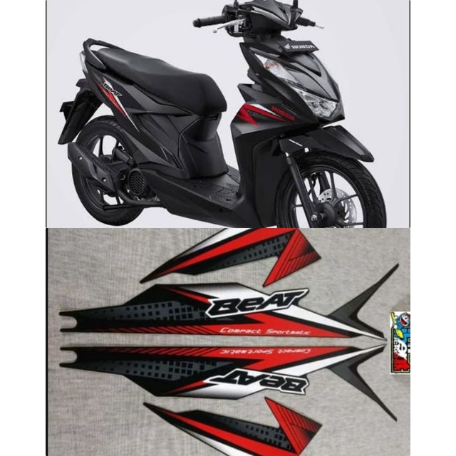 Jual STIKER BEAT FI HITAM TAHUN 2020 STRIPING LIS STANDAR ORI F1 ...