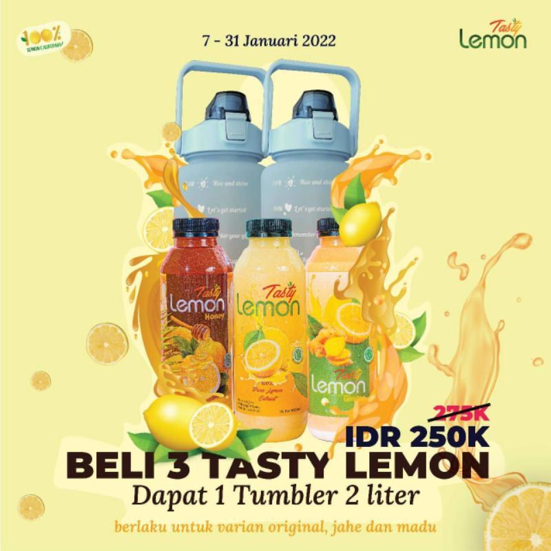 Jual Tasty Lemon 3 Variant - Sari Lemon Pure, Lemon Jahe, Lemon Madu ...