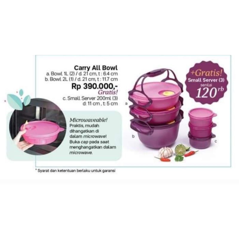 Jual Carry all set Rantang microwave Tupperware | Shopee Indonesia