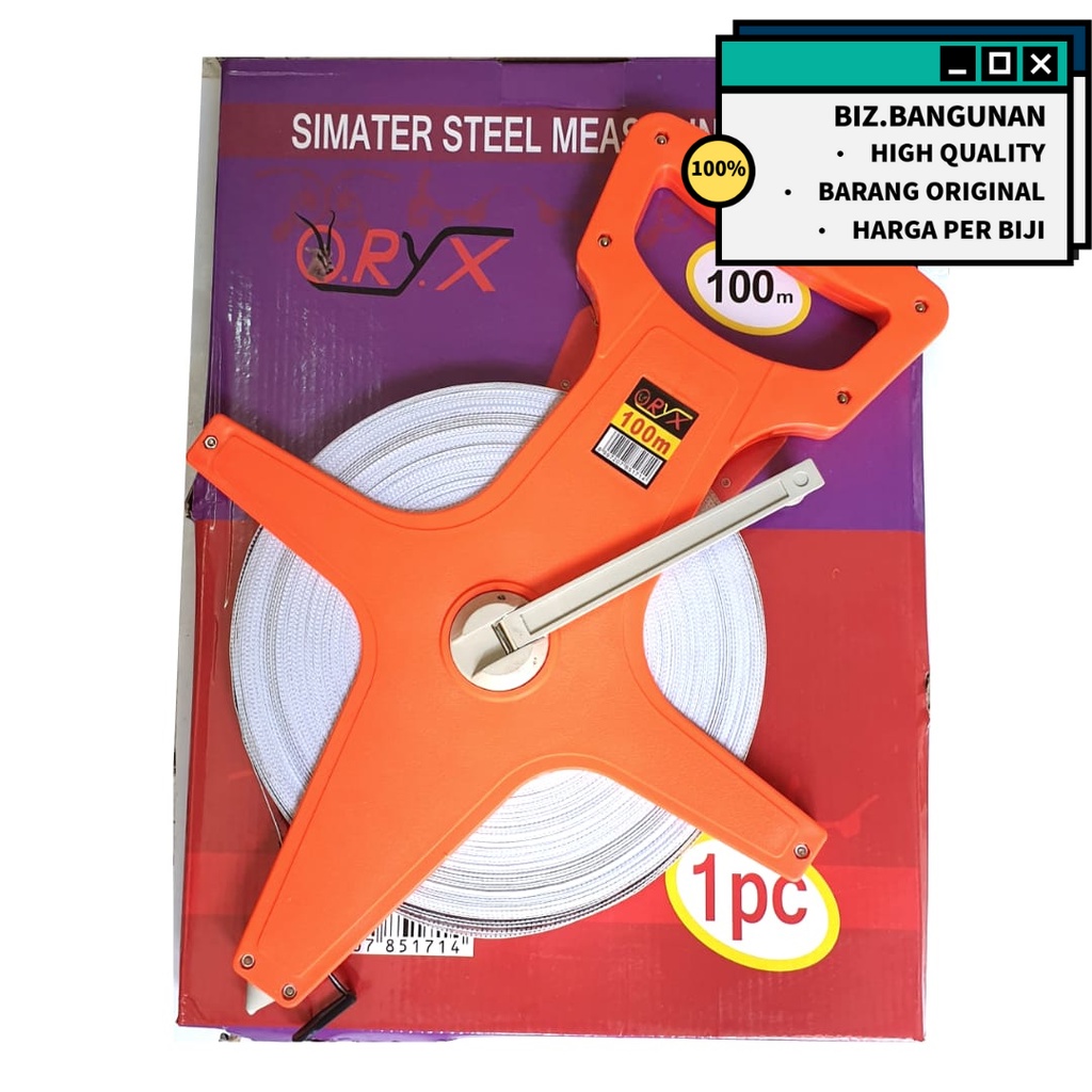 Jual ROL METER FIBER ORYX/IGM TANCAP 100M - METERAN GULUNG TANAM 100 ...