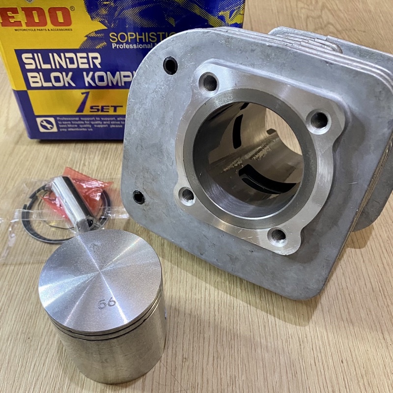 Jual cylinder blok fiz r y125 bore up piston 56 blok fiz r 56 y125 ...