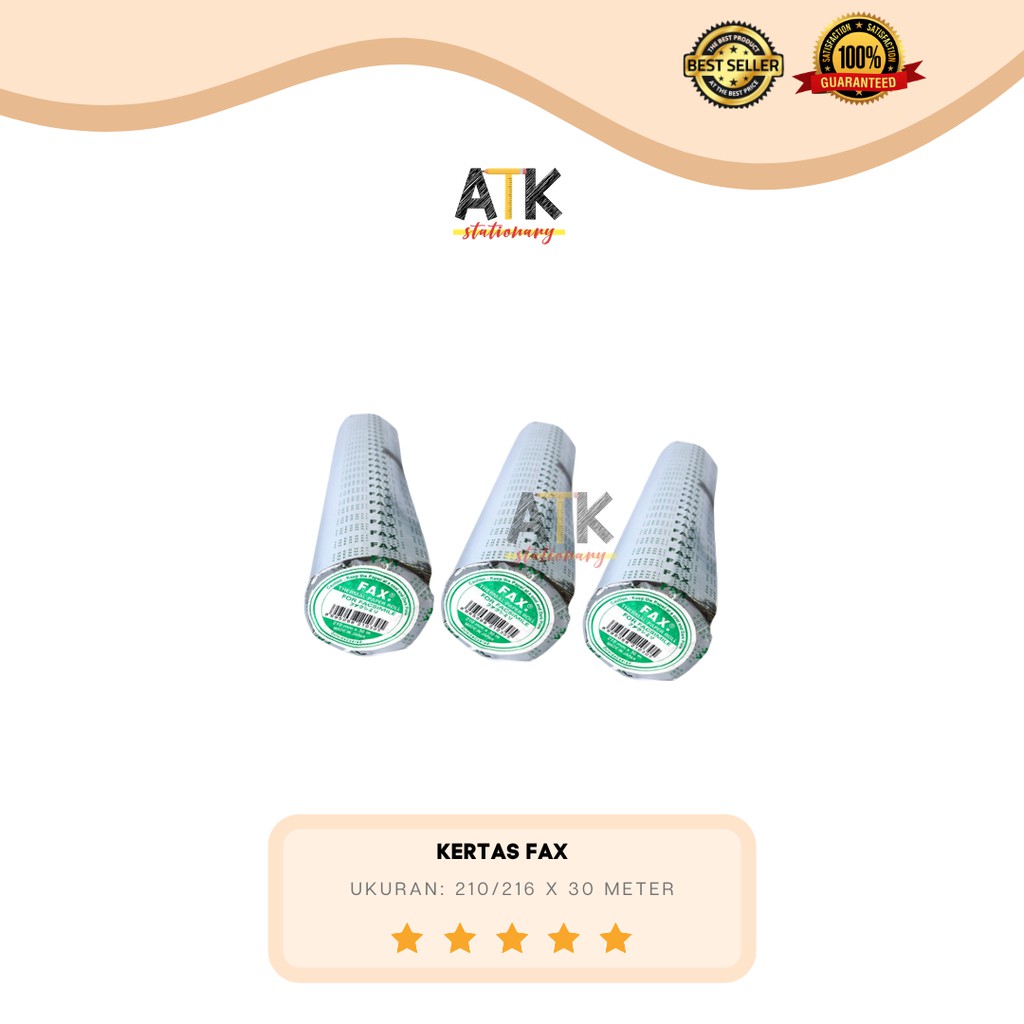 Jual Kertas Fax 210 x 30 Merk Fax 30 meter atk | Shopee Indonesia