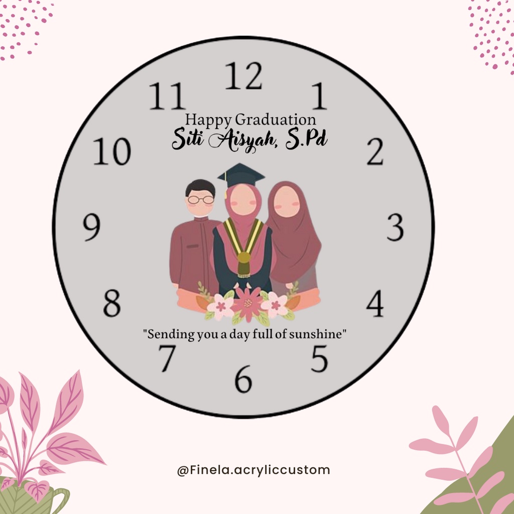 Jual Jam Custom Graduation, Jam Meja, Jam Hadiah | Shopee Indonesia
