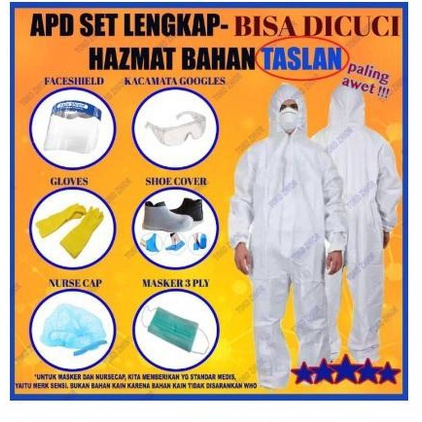 Jual REUSABLE APD HAZMAT isi = 12 SET LENGKAP BISA DICUCI | Shopee ...