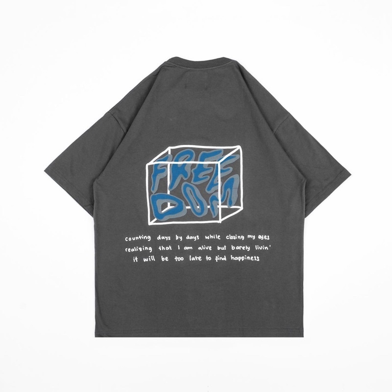 Jual FAITH FADE DYSTOPIA - Trapped Oversized Tee (Grey) | Shopee Indonesia