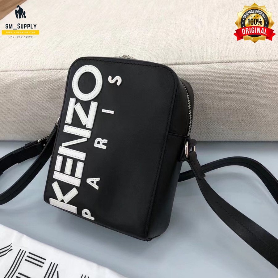 Jual TAS KENZO PARIS LARGE LEATHER LOGO CROSSBODY BAG | Shopee Indonesia
