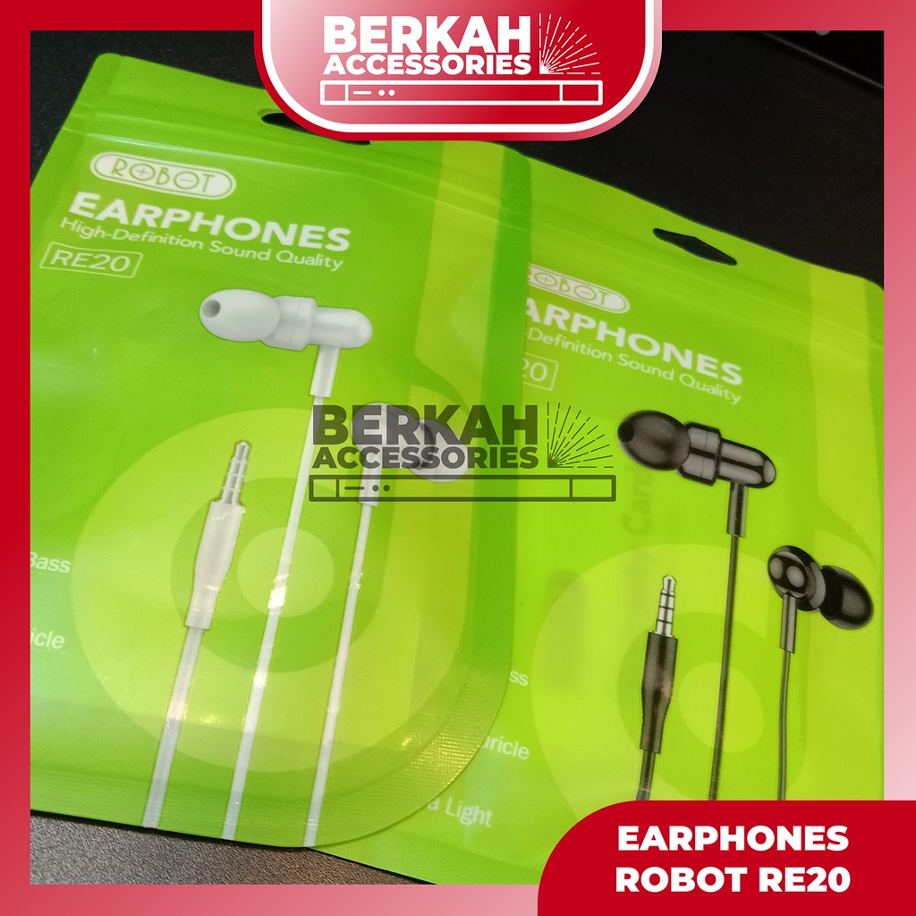Jual HEADSET ROBOT RE20 BASS FULL/EARPHONE ROBOT RE20 | Shopee Indonesia