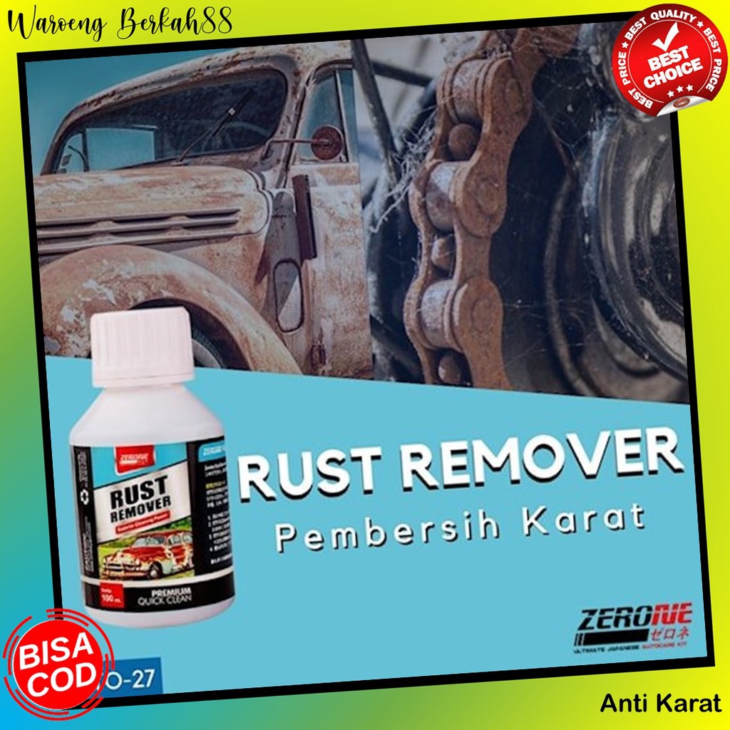 Jual Pembersih Karat Besi Mobil Zerone Rust Remover Isi 100 Ml | Shopee Indonesia