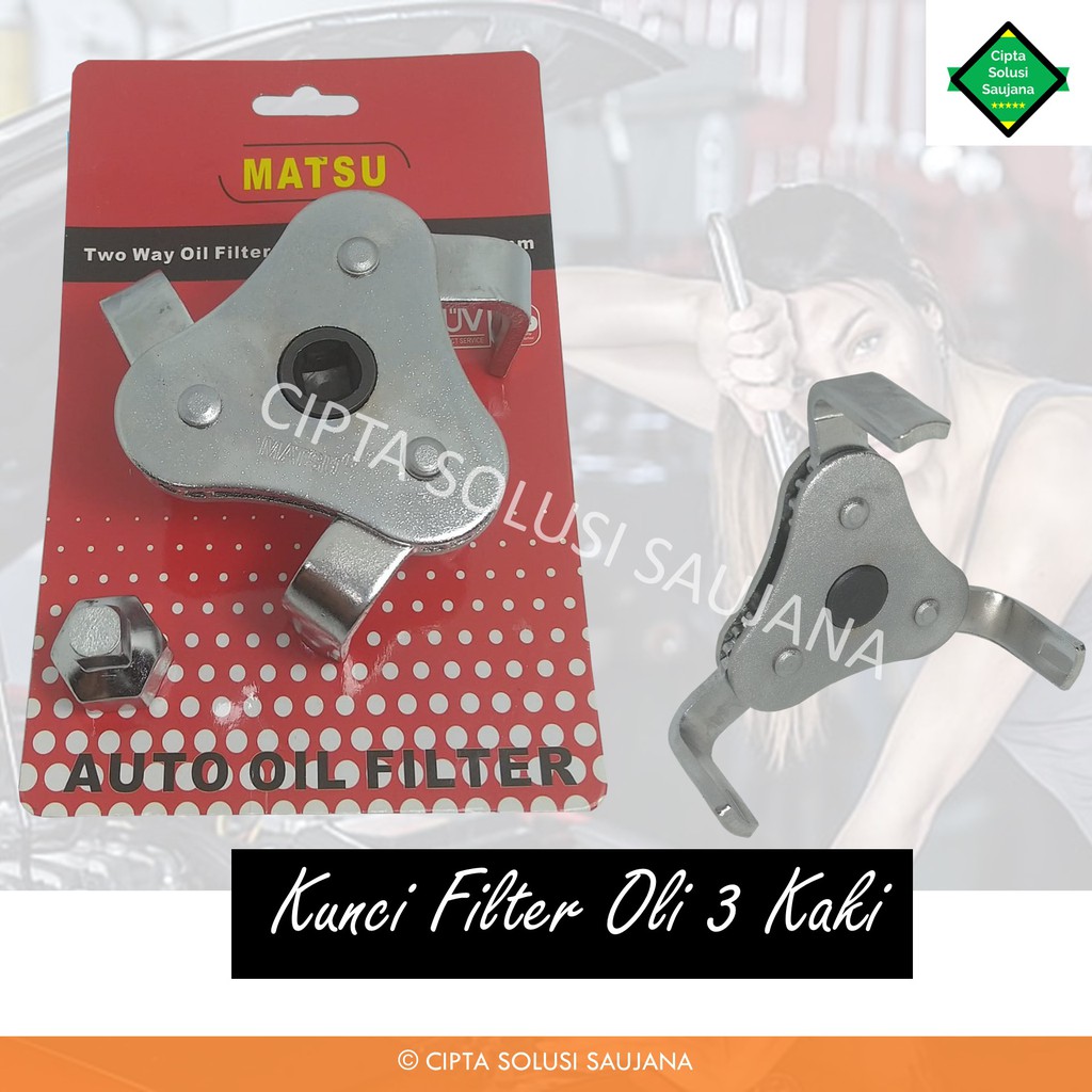 Jual MATSU KUNCI FILTER OLI MOBIL 3 KAKI 2 ARAH KUNCI FILTER SOLAR ALAT ...