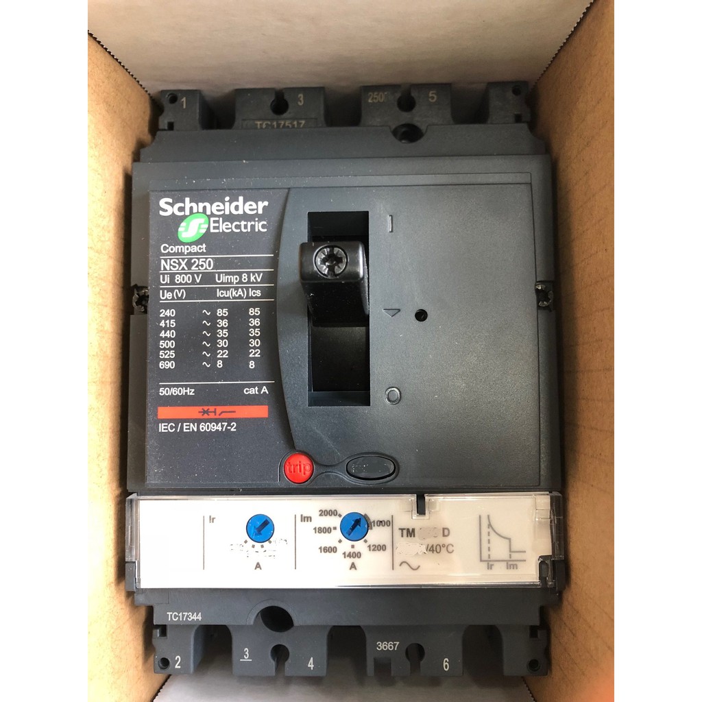 Jual SCHNEIDER MCCB 50KA NSX250N 3P 250A TMD LV431830 | Shopee Indonesia