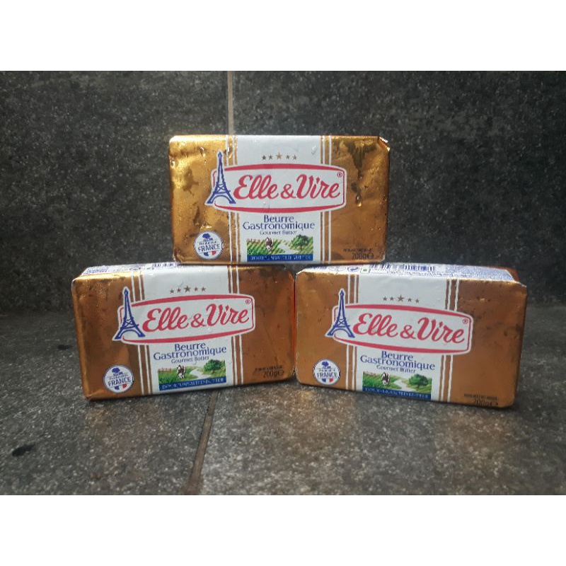 Jual Elle & Vire Butter Unsalted 200gr | Shopee Indonesia