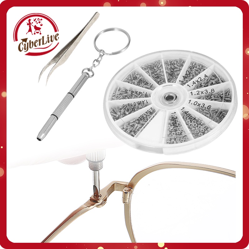 Jual 1000pcs Baut Reparasi Kacamata Sekrup Kacamata Stainless Baut Jam ...