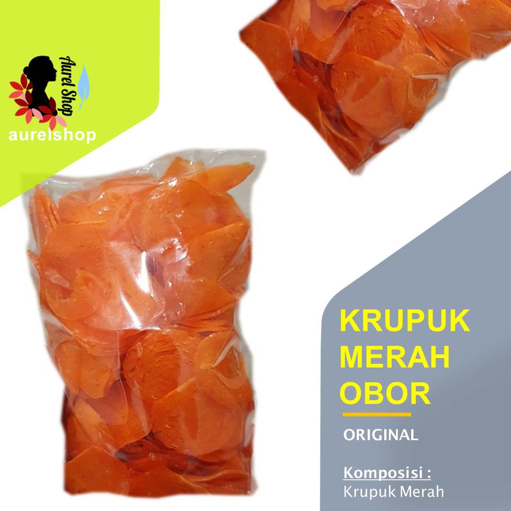 Jual Krupuk Merah Obor 1 kg (Red Torch Crackers) | Shopee Indonesia