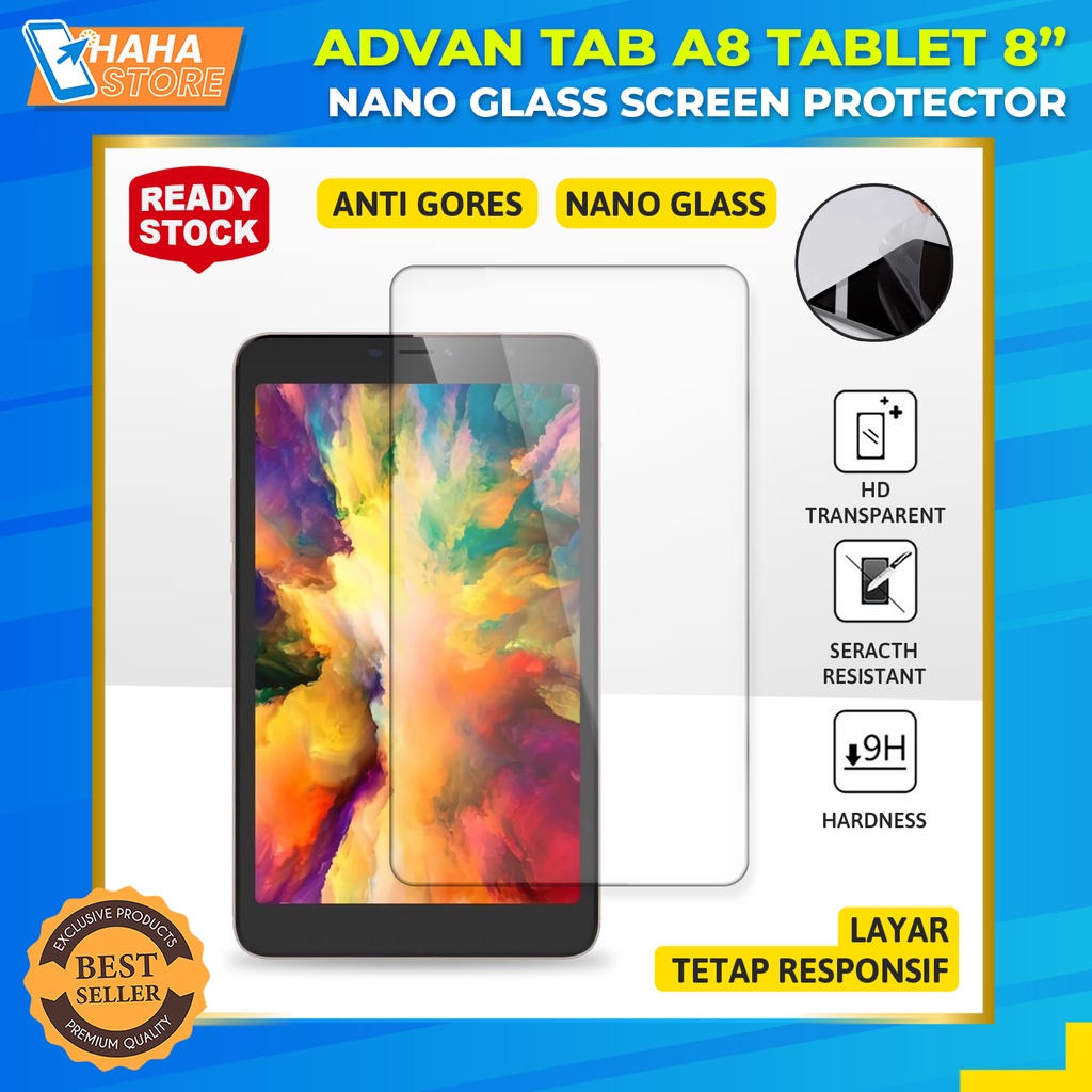 Jual Advan Tab A8 Tablet 8 8.0 inch Anti Gores Tempered Nano Glass ...