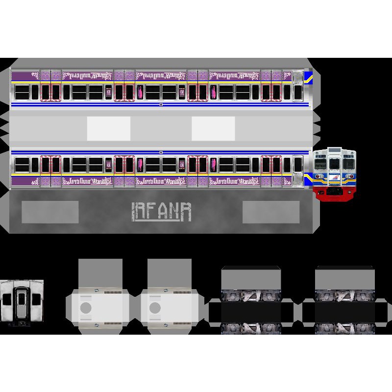 Jual lembaran pola papercraft KRL skala 50 | Shopee Indonesia