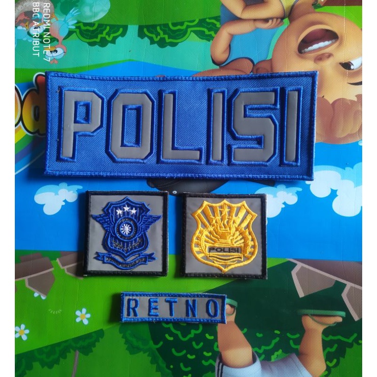 Jual LOGO POLISI SATU SET+NAMA LOGO UNTUK ROMPI JAKET SUDAH PAKE ...
