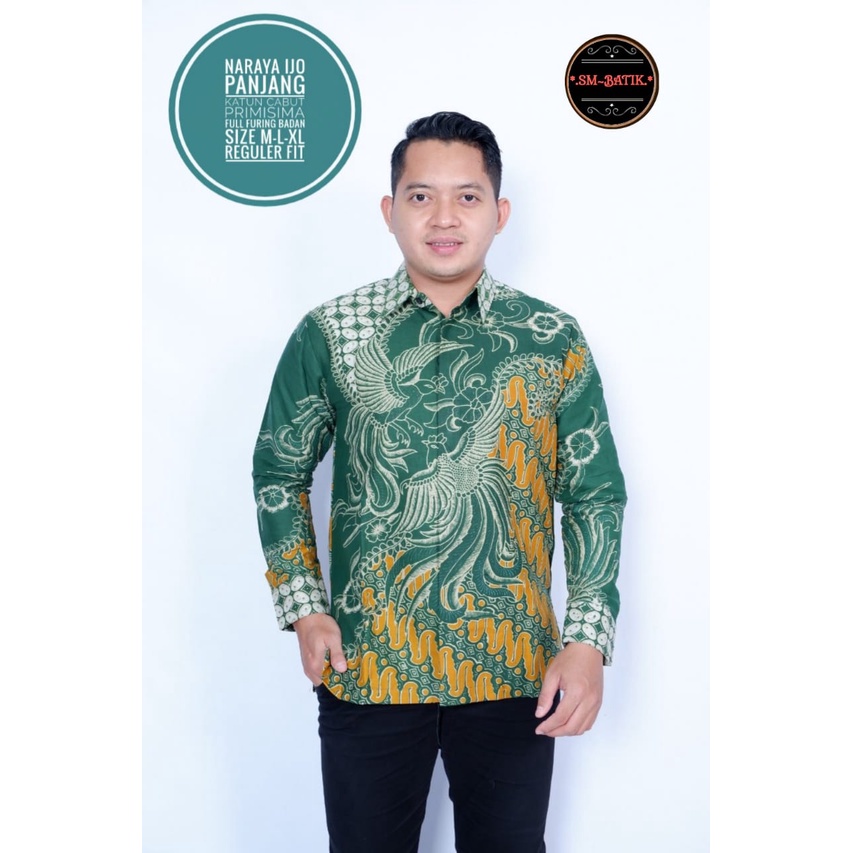 Jual NARAYA IJO Atasan Baju Atasan Kemeja Baju Batik Lengan Pendek ...
