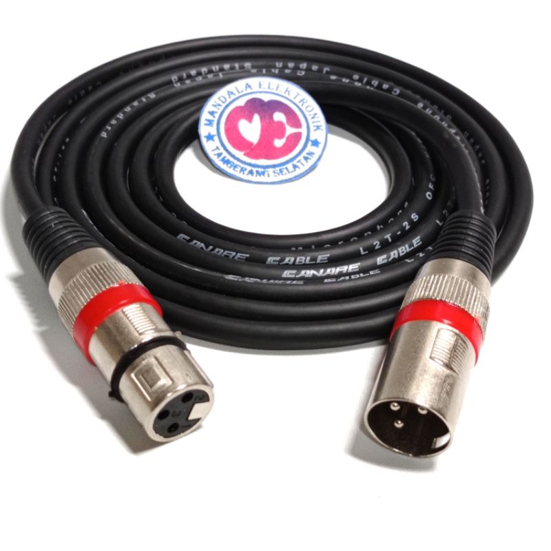 Jual kabel mixer audio xlr female to xlr male 3pin kabel audio 1 meter ...