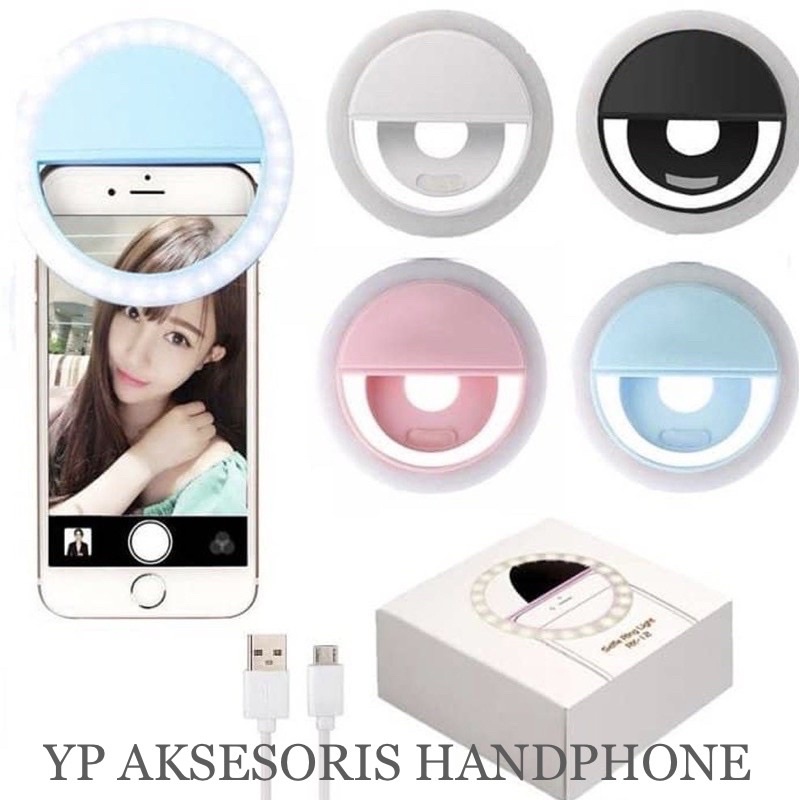 Jual Selfie Ring Light LED Clip Camera Handphone Lampu Selfi HP ...