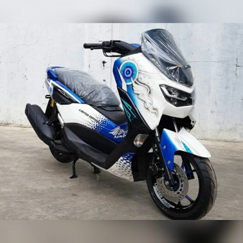 Jual Sticker Decal NMAX Full Body Airbrush white blue Eternity Edition ...