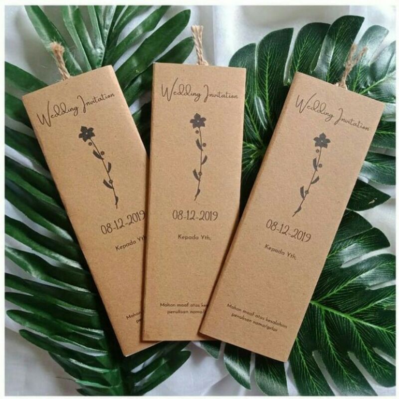 Jual Undangan Hang Tag Rustic - Undangan Murah | Shopee Indonesia