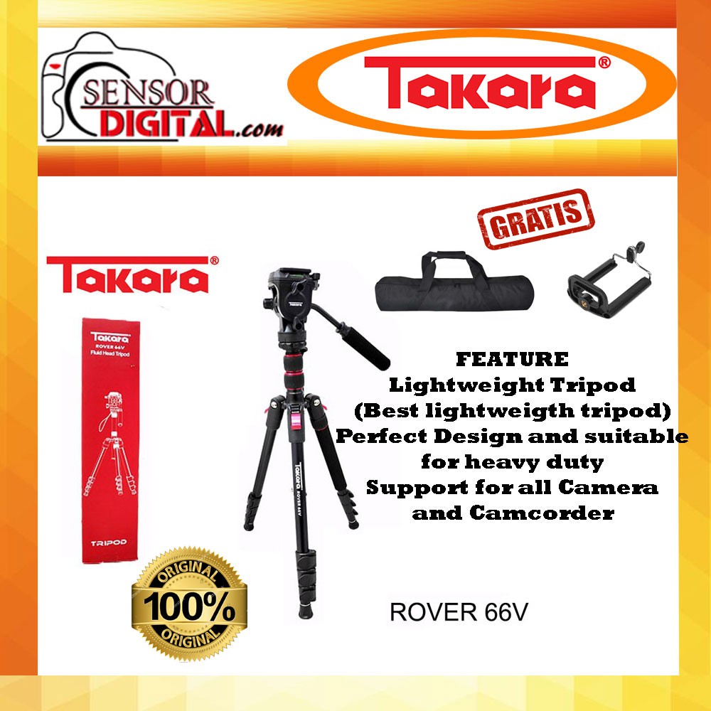 Jual TAKARA Rover 66V - 66 Light Weight Traveller Tripod for camera ...