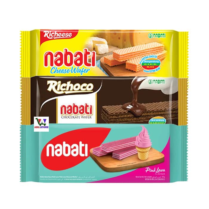 Jual Wafer Richeese / Richoco Nabati 132gr rasa Coklat /Keju / Pink Lava - Coklat | Shopee Indonesia