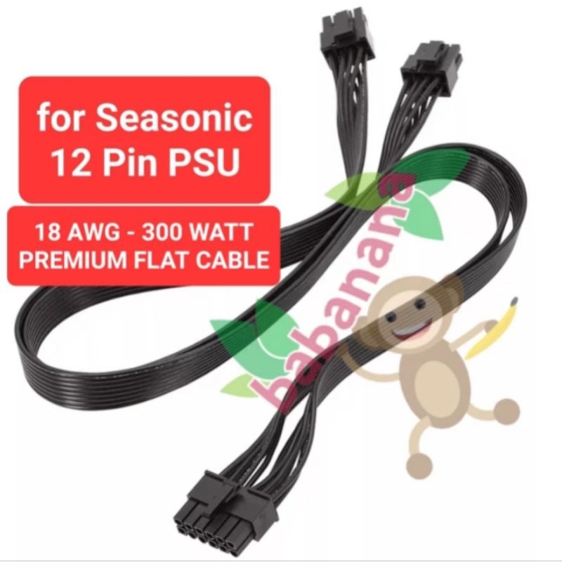 Jual Kabel modular 12 pin to dual 6+2 pcie vga gpu splitter psu cable ...