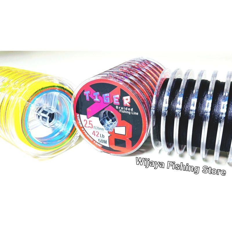 Jual Senar Pancing PE Tiger x8 50 meter connecting | Shopee Indonesia