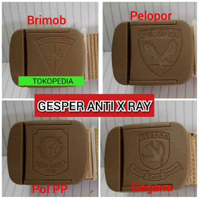 Jual Gesper sabuk ikat pinggang Tactical anti X Ray Logo TNI Polri | Shopee Indonesia