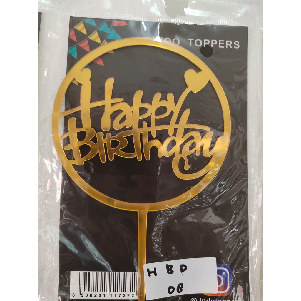 Jual TOPPER PLAIN HAPPY BIRTHDAY / TOPPER CAKE | Shopee Indonesia