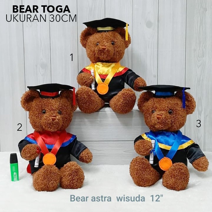 Jual boneka toga TEDDY BEAR 30CM doraemon patrik toga wisuda graduation ...