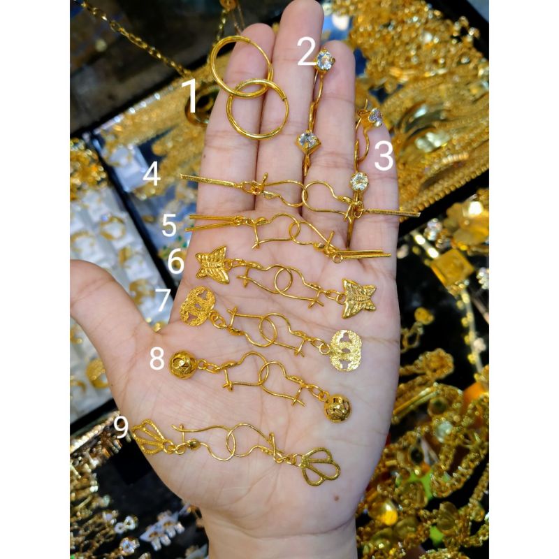 Jual anting emas asli kadar 375, tulis nomor untuk model anting ...