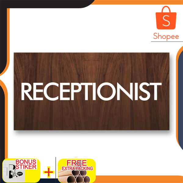 Jual sign system receptionist - front desk sign - receptionist Keren ...