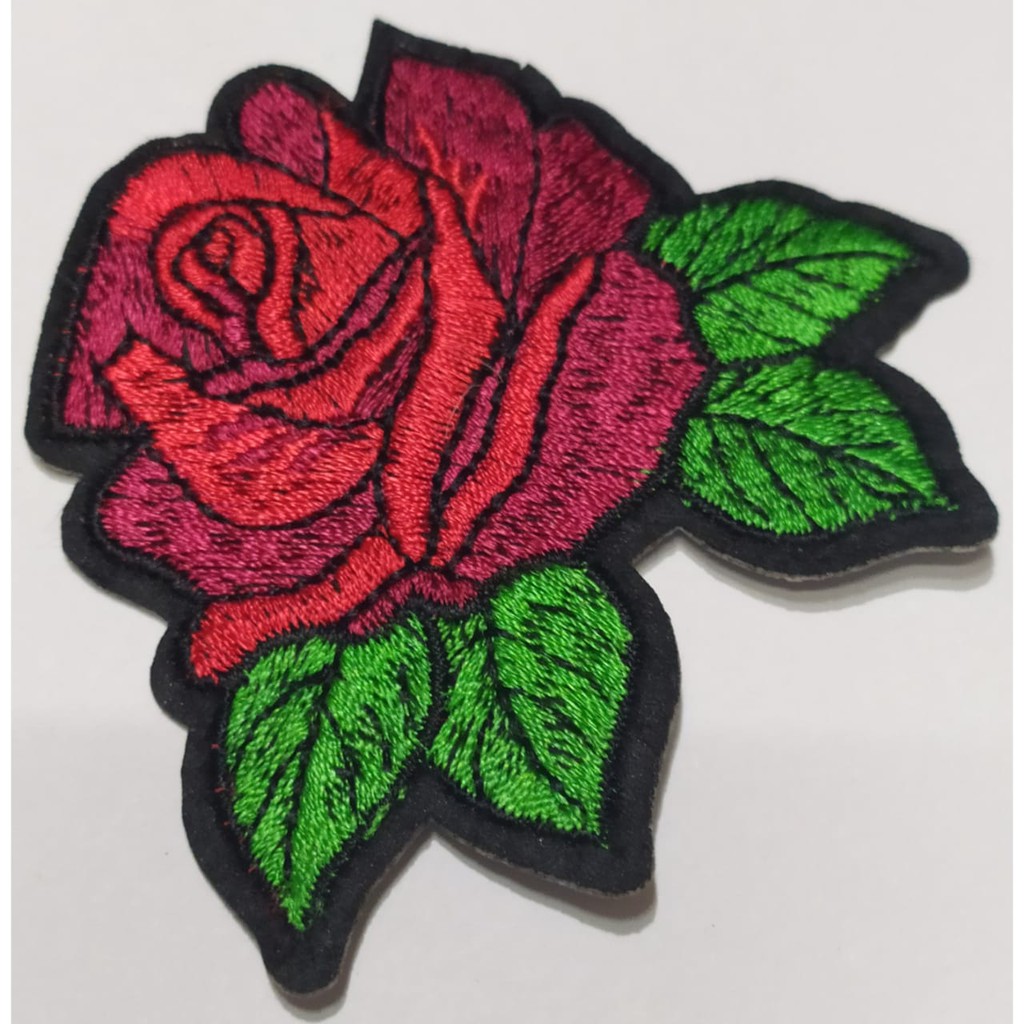 Jual PATCH ROSE FLOWER / EMBLEM BORDIR BUNGA MAWAR | Shopee Indonesia
