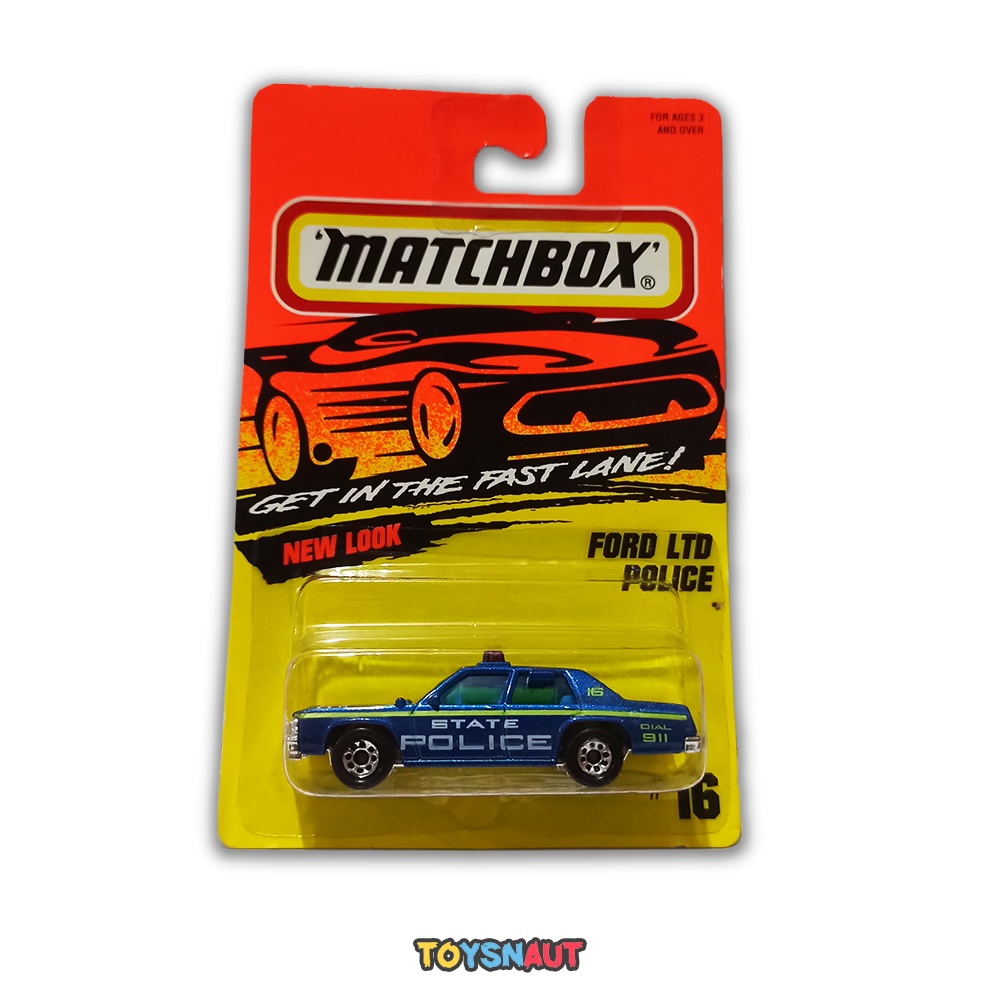 Jual MBX Matchbox Ford LTD Police Super Fast 1995 Vintage Diecast Cars ...