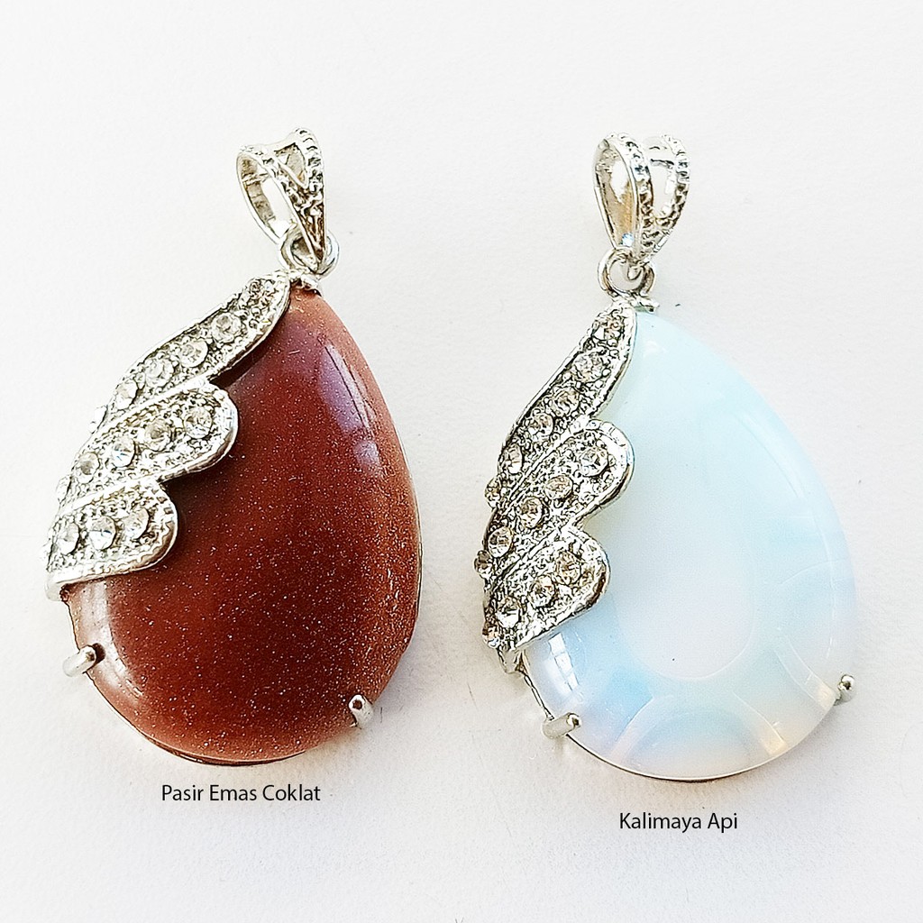 Jual Liontin Batu Alam Chakra Healing Natural Stone Tetesan - VeE ...