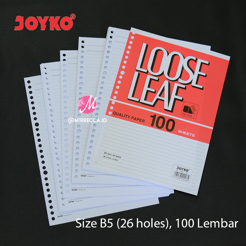 Jual LOOSE LEAF JOYKO B5 - 26 HOLES - 70 GSM - KERTAS FILE | Shopee Indonesia