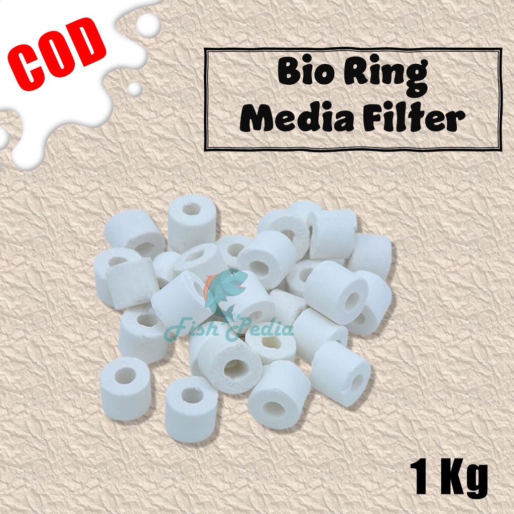 Jual Bio ring aquarium / bio ring 1kg media filter kolam ikan koi dan ...