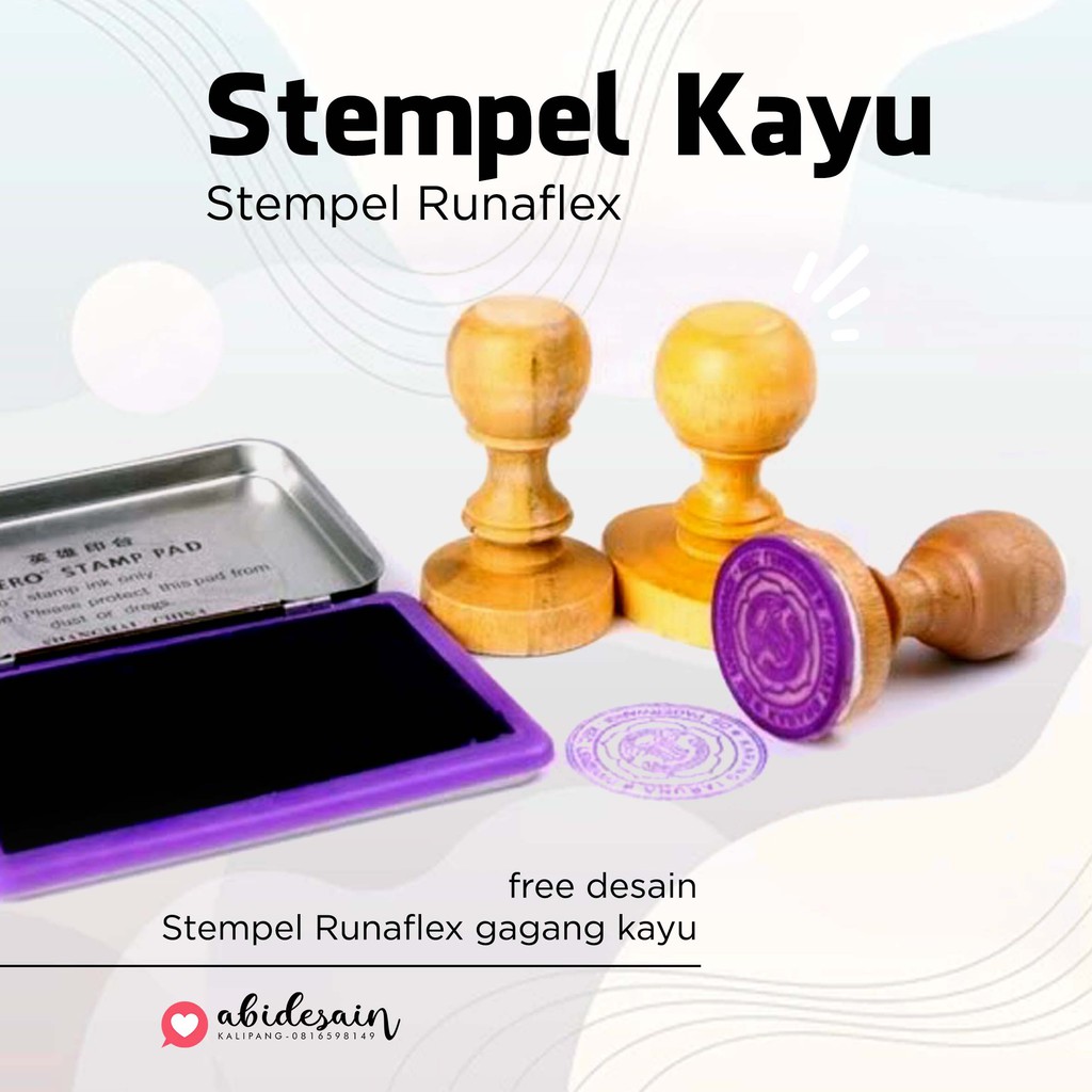 Jual Stempel murah - stempel kayu / runaflex - custom - free desain ...